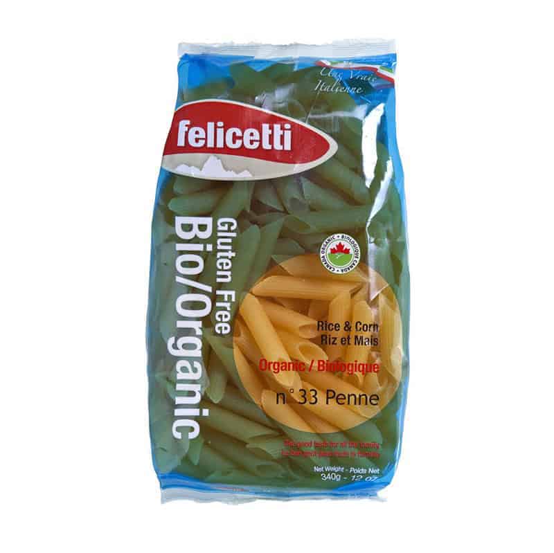 Penne Riz & Mais Biologique Sans Gluten (FELICETTI) – Aliments Merci!
