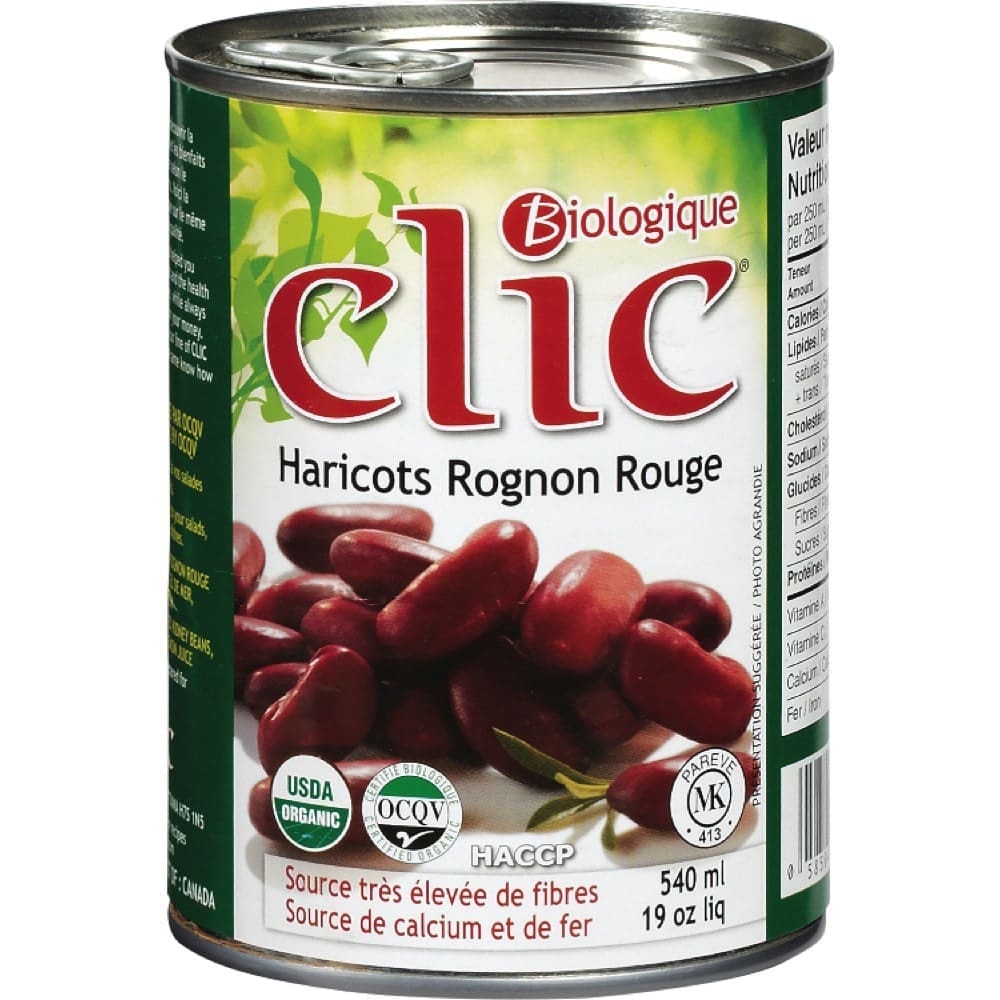 Haricots Rognon Rouge Bio (CLIC) – Aliments Merci!